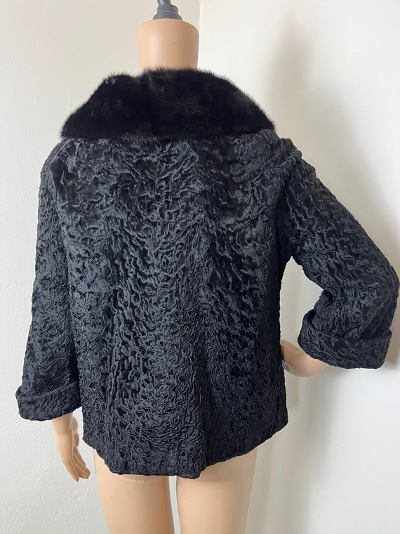 1950s Mink & Broadtail Lamb Fur Jacket with Convertib… - Gem