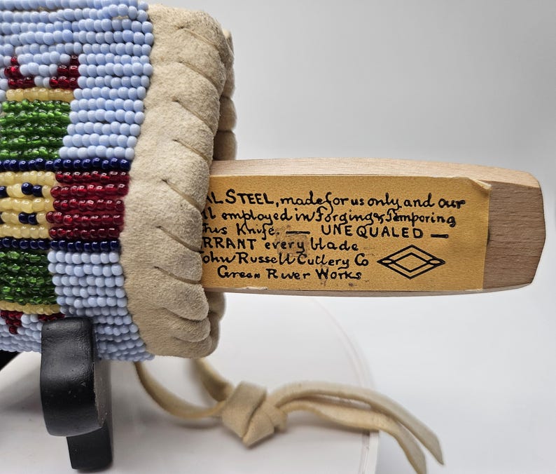 Lakota Beaded Knife Sheath With Skinning Knife, Native American Art - Etsy