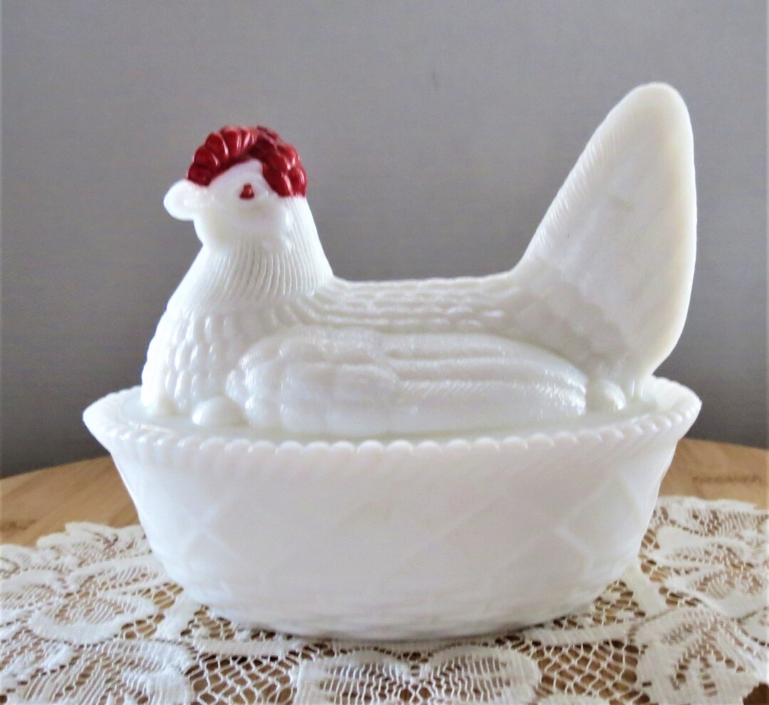 Westmoreland Milk Glass, Hen on Nest, Circa 1930 - 1940 - Etsy