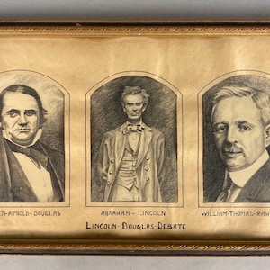 Lincoln-douglas Debate, Panoramic Sketch, Circa 1929 - Etsy