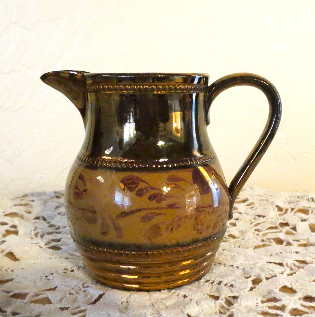 Copper Luster Ware, Victorian Staffordshire, Small Pitcher - Etsy