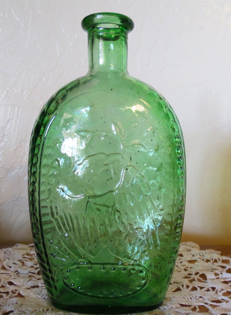 Reproduction of Doty Glass, Green Embossed, General George Washington ...
