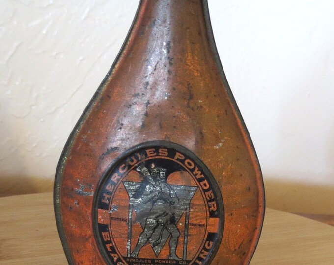 Antique, Lithographed, Hercules Sporting Powder Tin/flask - Etsy