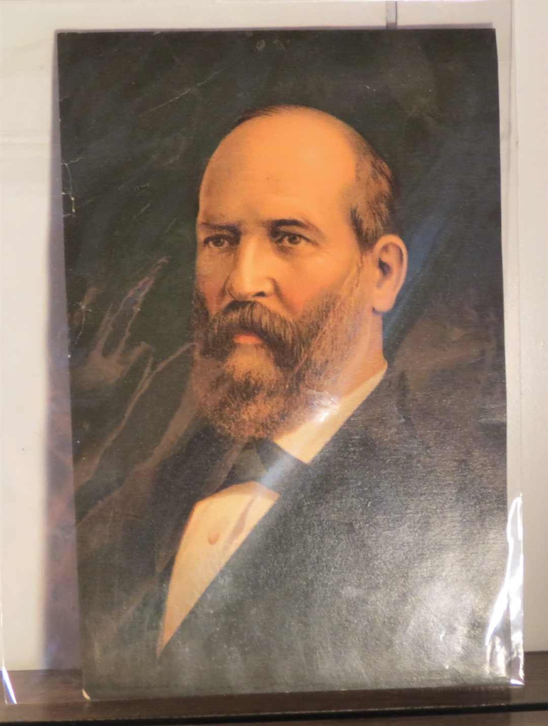 President James Garfield, Colorized Stippled Etching - Etsy