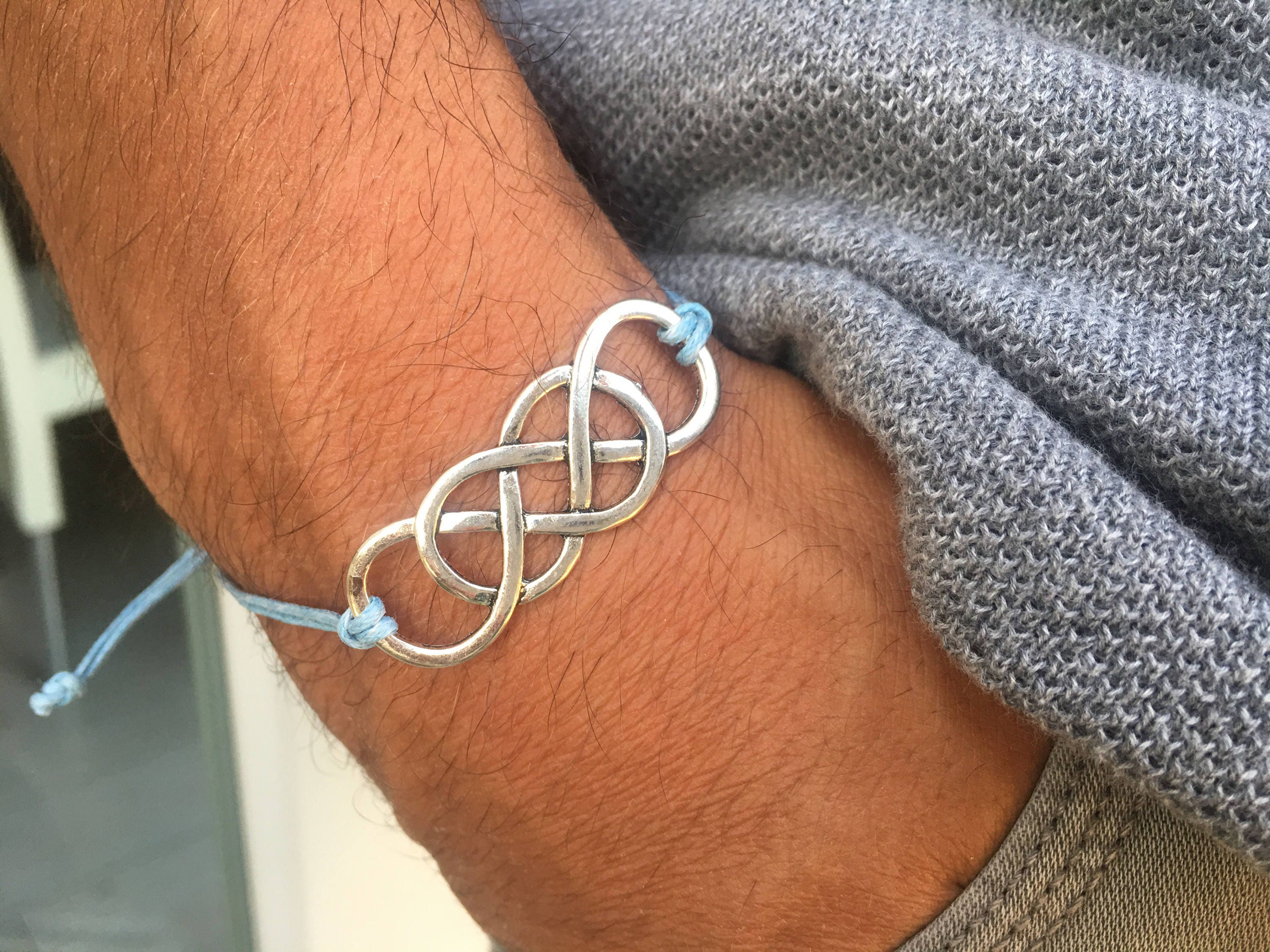 INFINITY MEN BRACELET simplistic mens bracelet custom color | Etsy