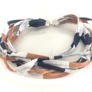 FABRIC FIBER NECKLACE, Multithread Necklace, Hypoallergenic, Scarf ...
