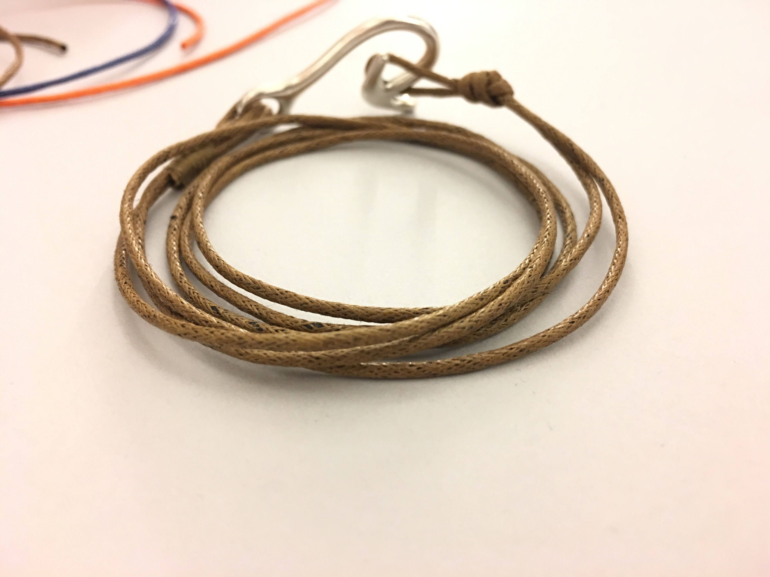 ANCHOR MEN BRACELET, Multithread Cotton Cord Bracelet for Men, for Him ...