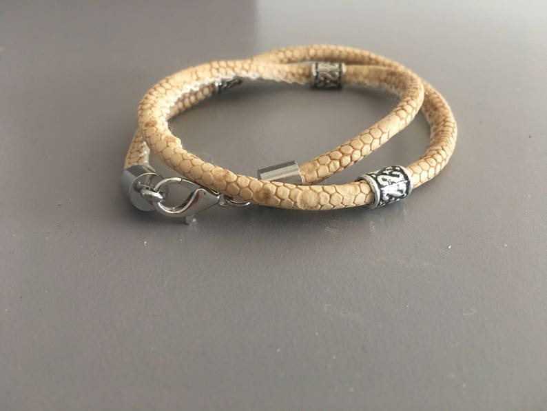 FOR HIM BRACELET Gift for Men Python Leather Bracelet | Etsy