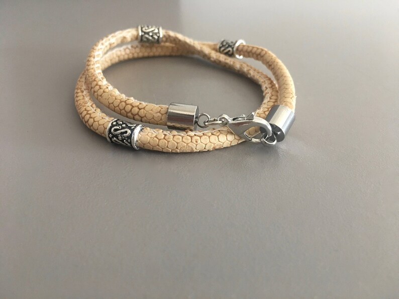 FOR HIM BRACELET Gift for Men Python Leather Bracelet | Etsy