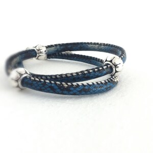 BRACELET FOR MEN, Bracelet for Him, Blu Eco Python Leather Bracelet ...