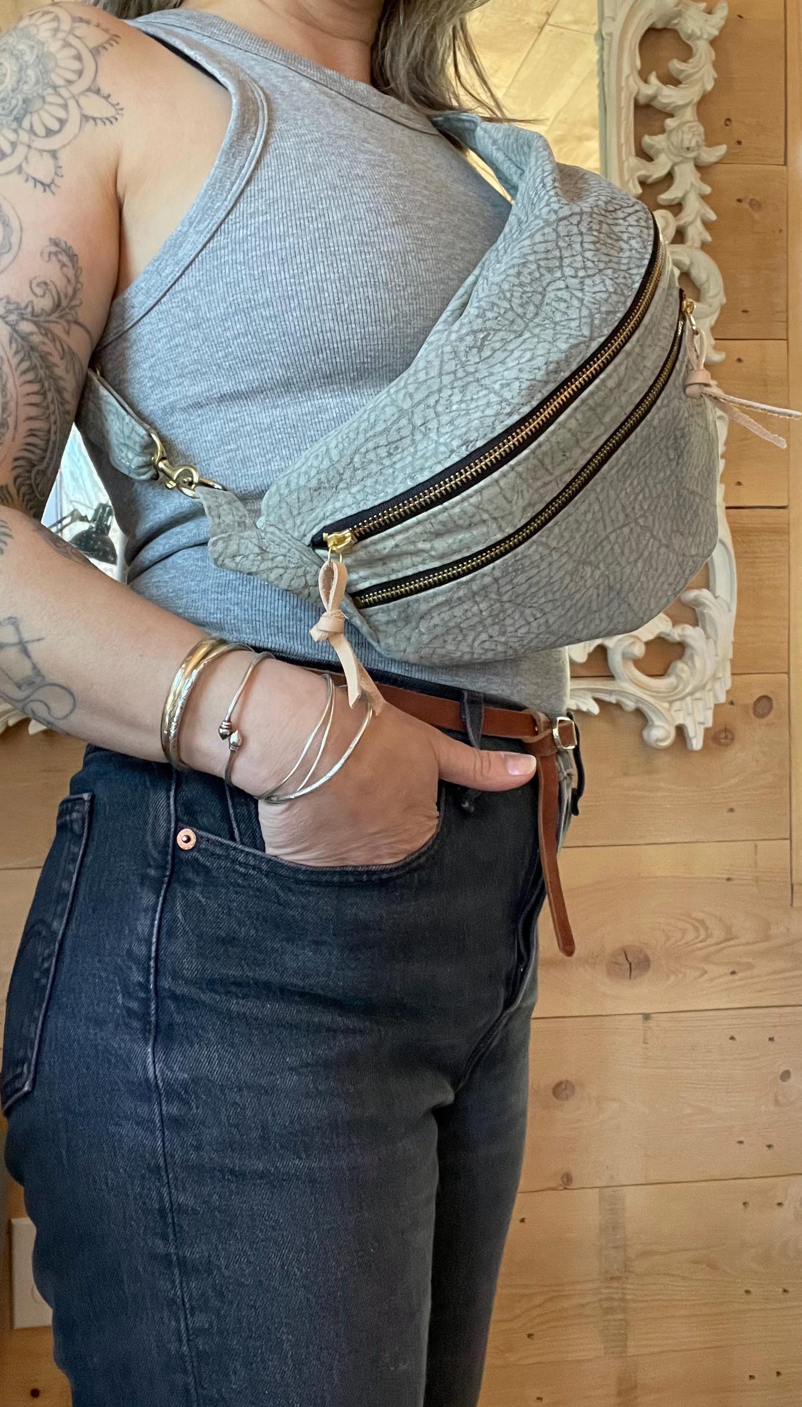 Leather Slouchy Boho Sling Bag - Etsy