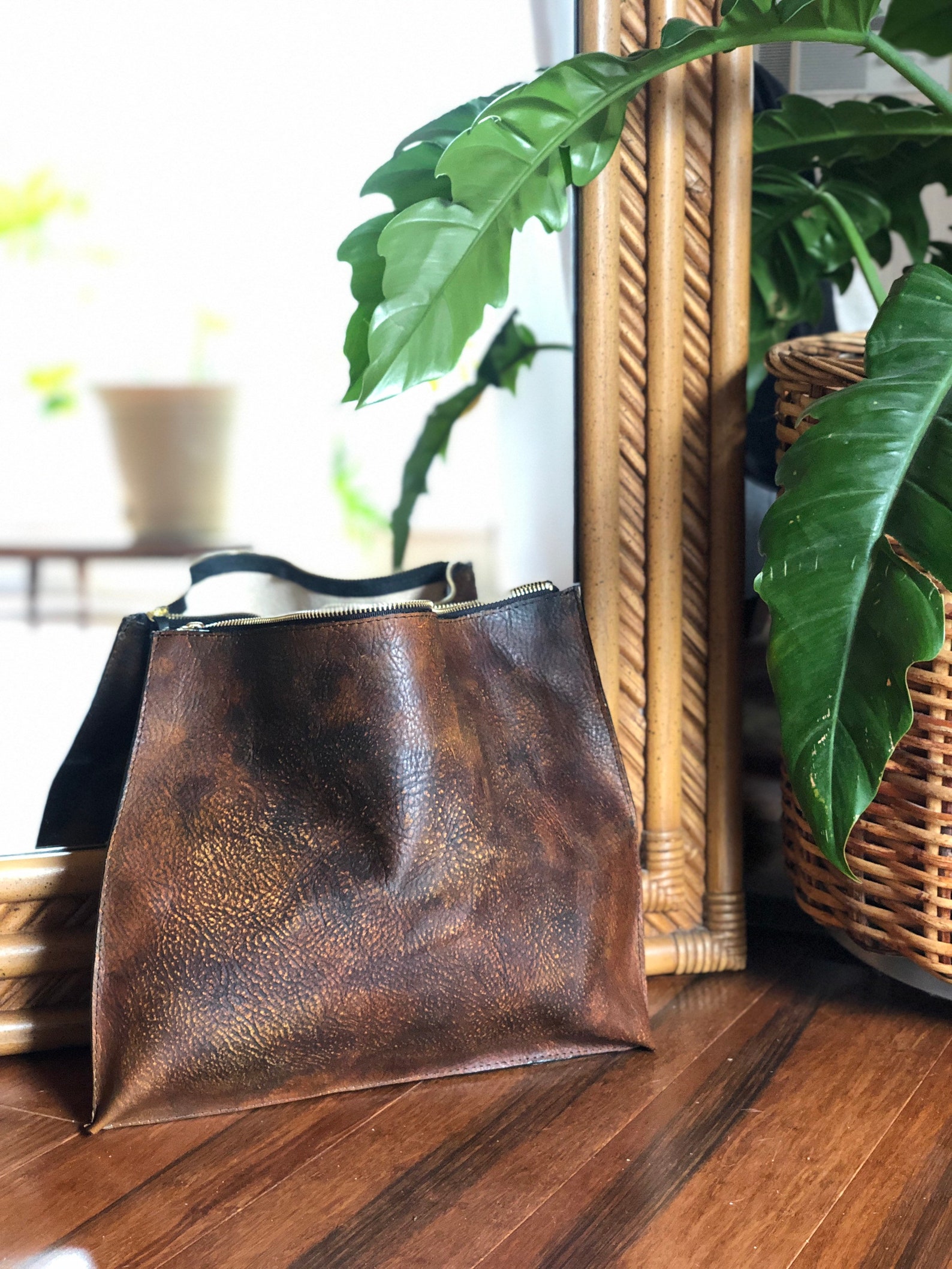 Large Leather Clutch Leather Zipper Clutch Fold Over Clutch - Etsy