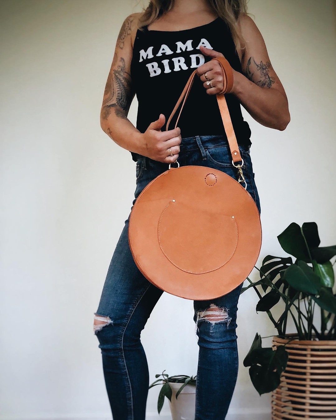 Leather Circle Bag, Tote Bag, Cross Body Bag, Circle Crossbody Bag ...