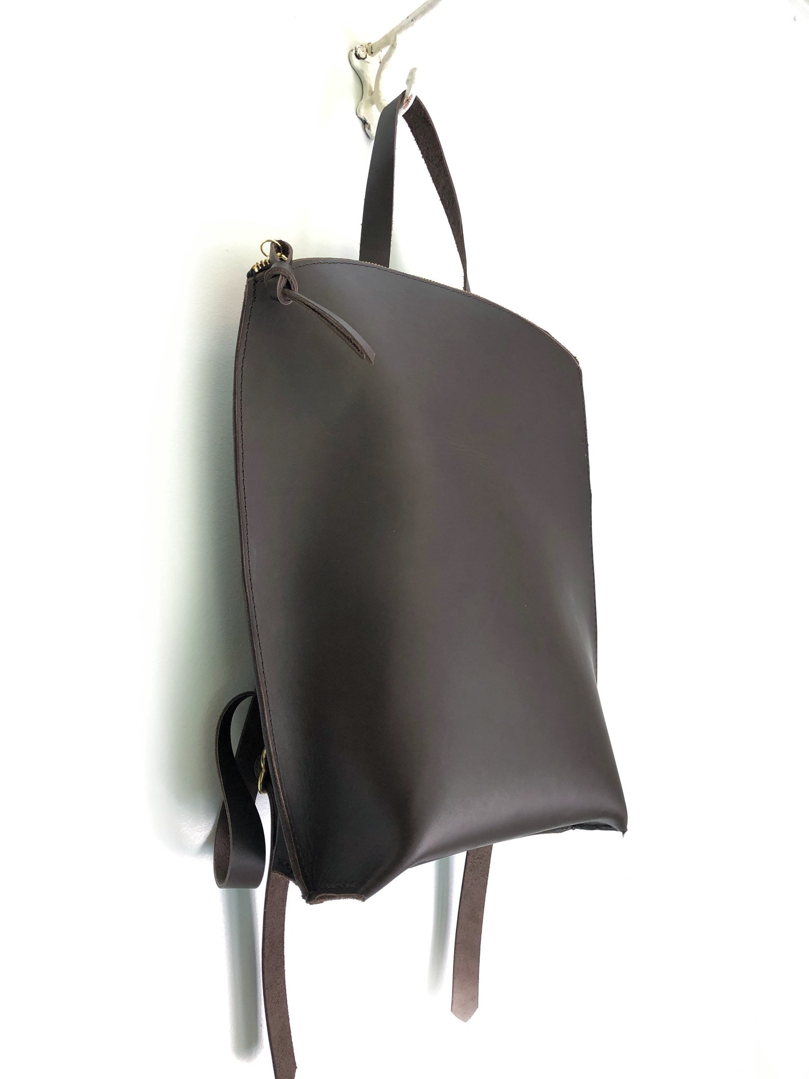 Small Leather Backpack Mini Leather Backpack Minimalist - Etsy