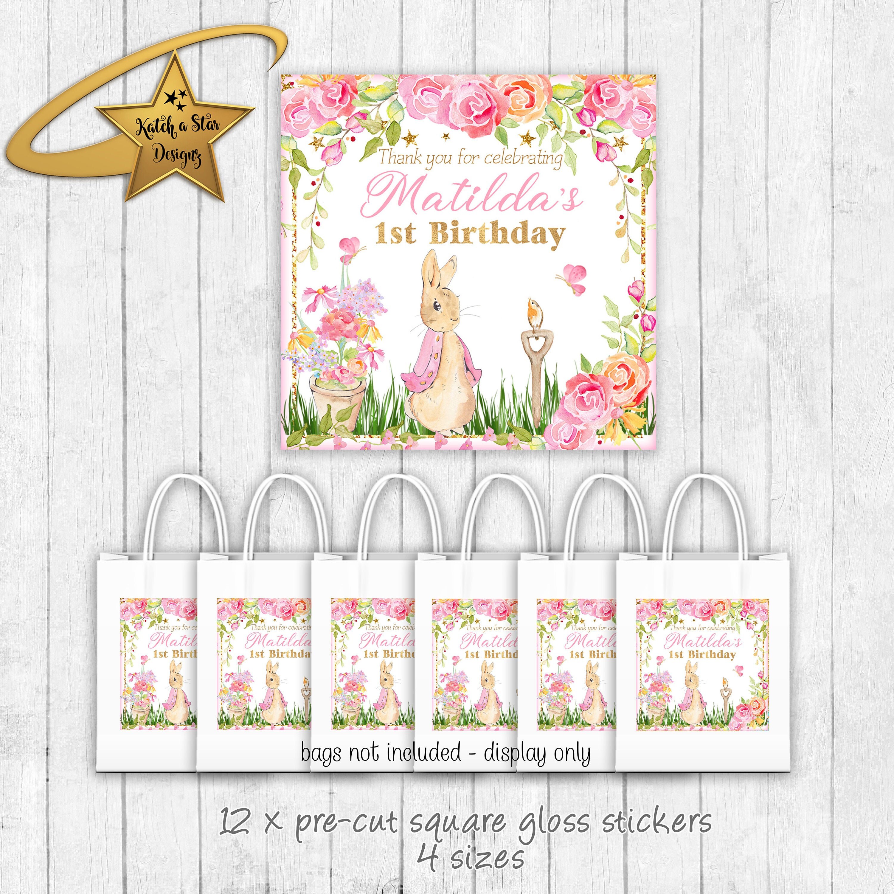 Peter Rabbit Girls 1st any Birthday Party Personalised | Etsy Australia