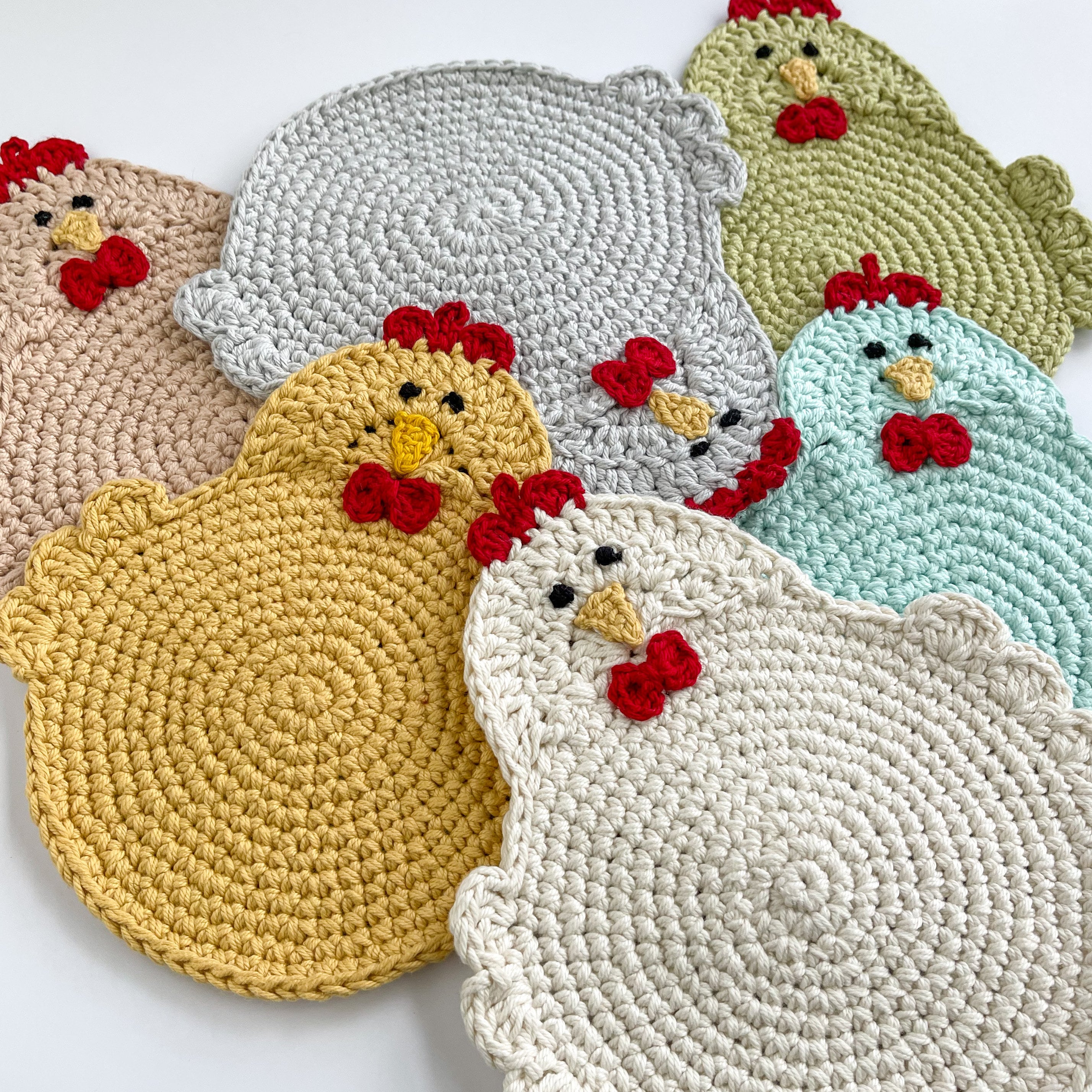 Crochet Pattern for the Swanky Chicken Trivet Potholder PDF | Etsy