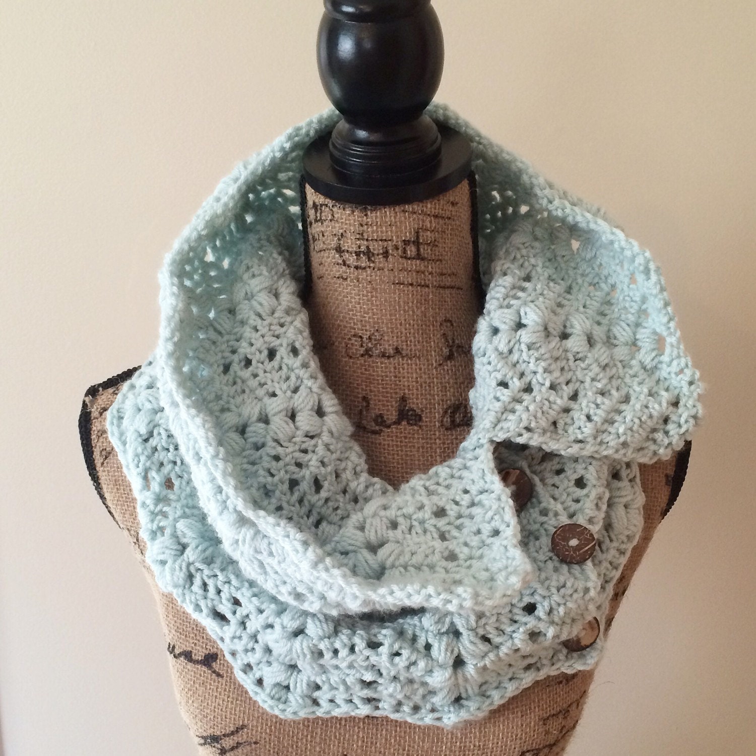 Crochet Pattern for the Wheat Berry Button-up Cowl, PDF Instant ...