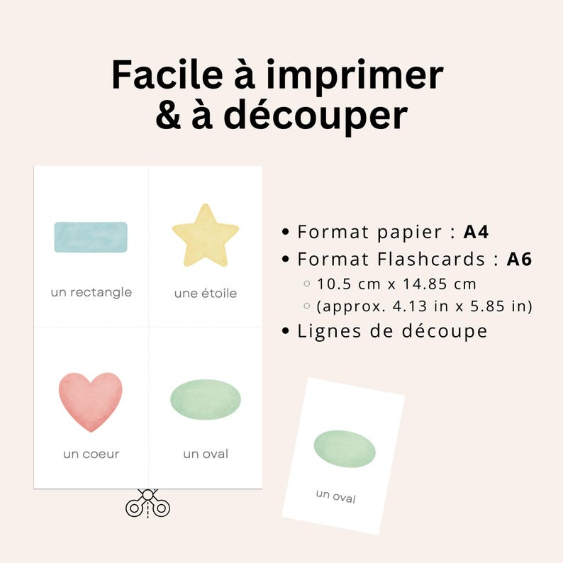 Printable Flashcards – Learn Shapes in French – Educational Cards for ...