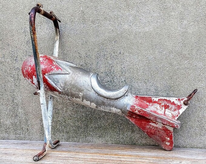 Vintage Cast Aluminum Saddle Mates Game Time USAF Playground Rocket ...