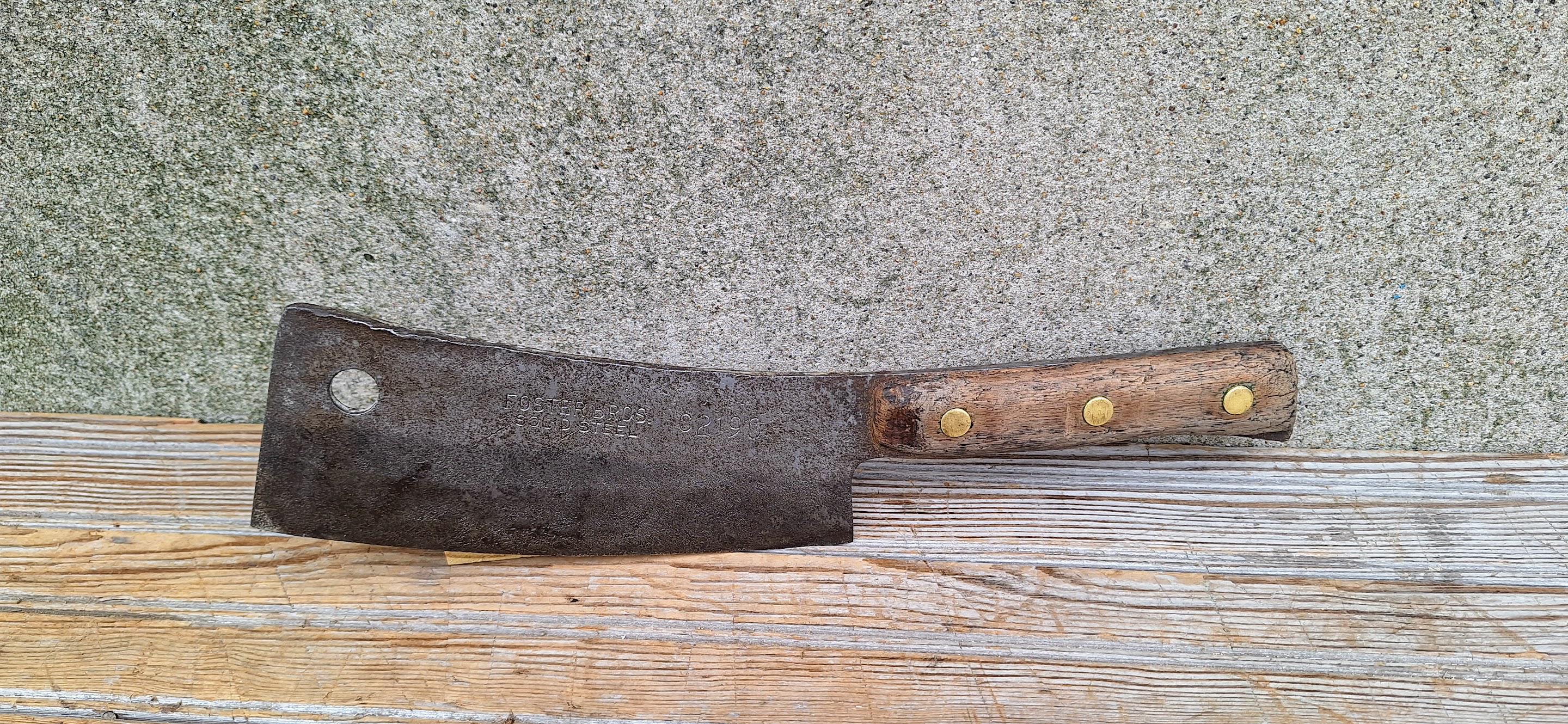 Antique Butcher Slaughterhouse Foster Brothers #2190 Solid Steel Maple ...