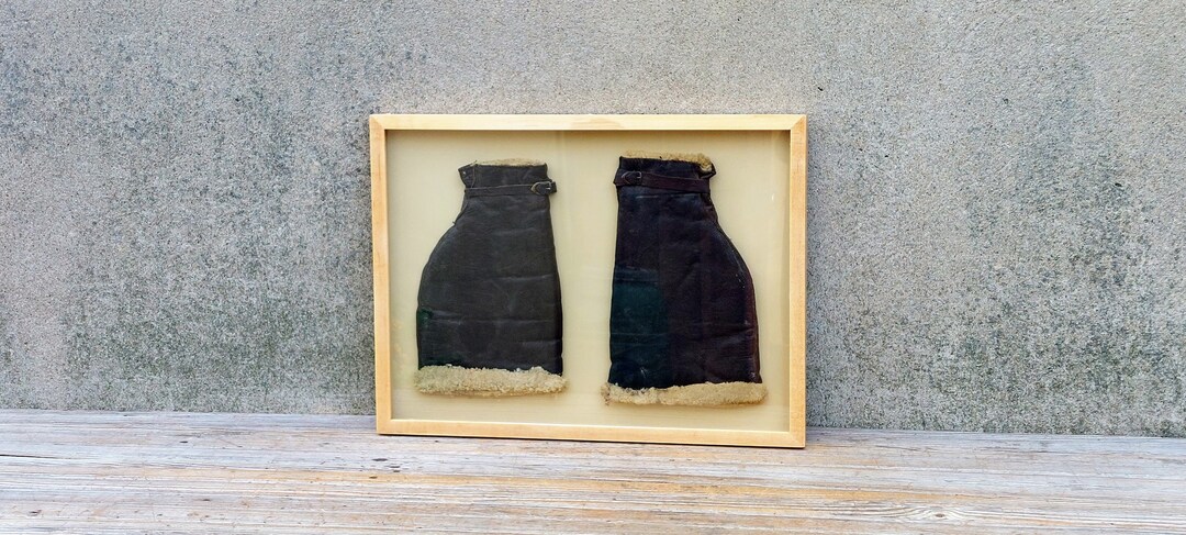 Vintage WWII Era A-2 Pilot Leather Wool Style Gunner Motorcycle Riding ...