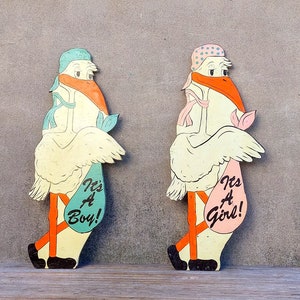 Vintage It's A Boy! (only It's A Boy) Looney Tunes Cartoon Stork Folk ...