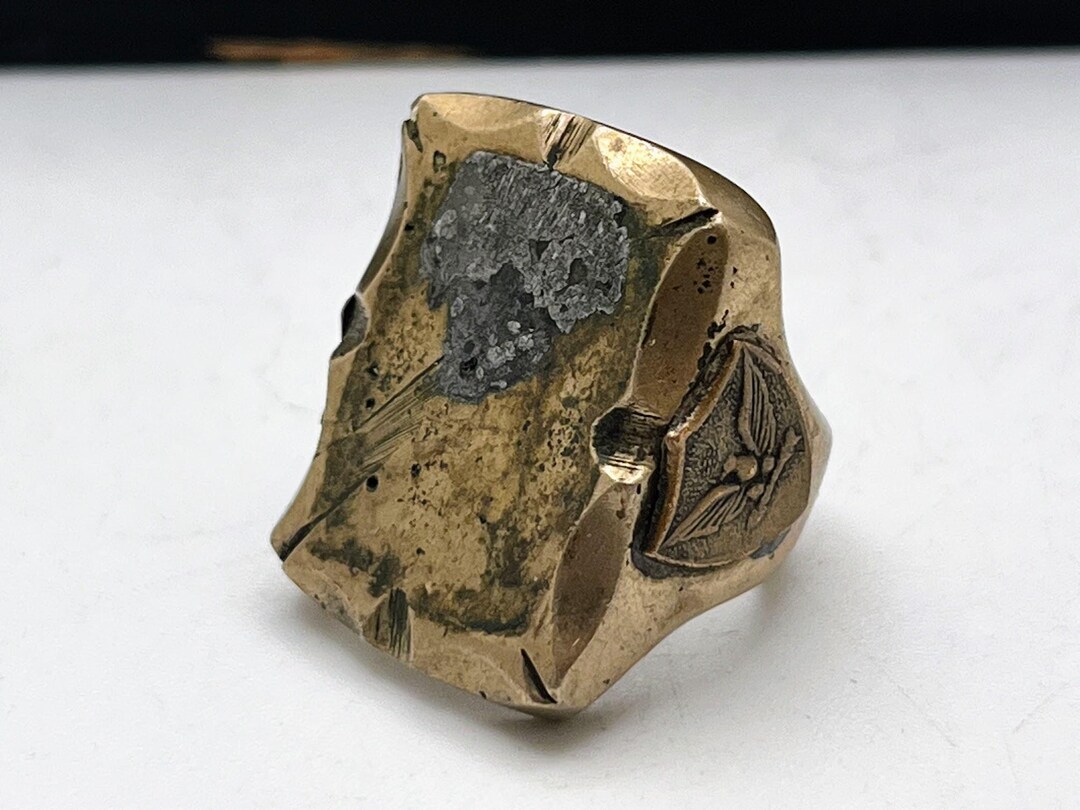 Vintage 1940s 1950s Beautifully Worn Stamped Mexican Outlaw Biker Ring ...