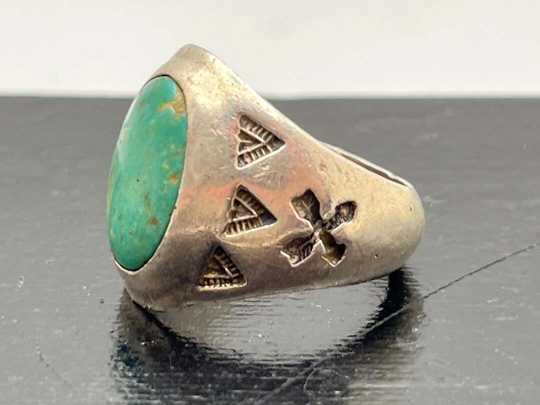 Vintage Old Pawn Native American Dine' navajo Silversmith Made Sterling ...