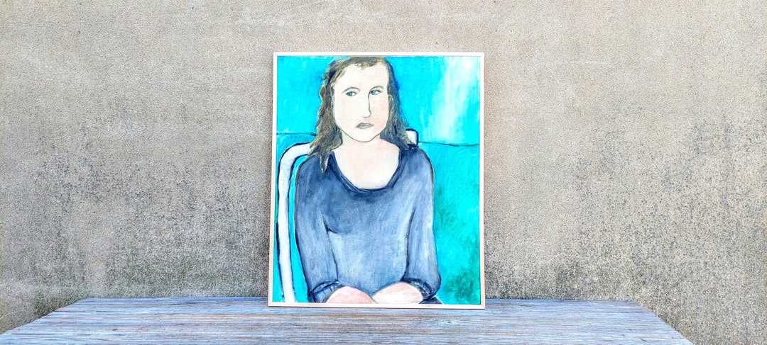 Vintage Mid Century Modern MCM Fauvist Cubist Pop Art Oil on Canvas ...