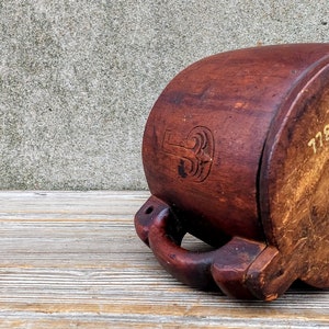 Antique 18th Century Staved Hand Carved Star and Symbol Mahogany Wood ...