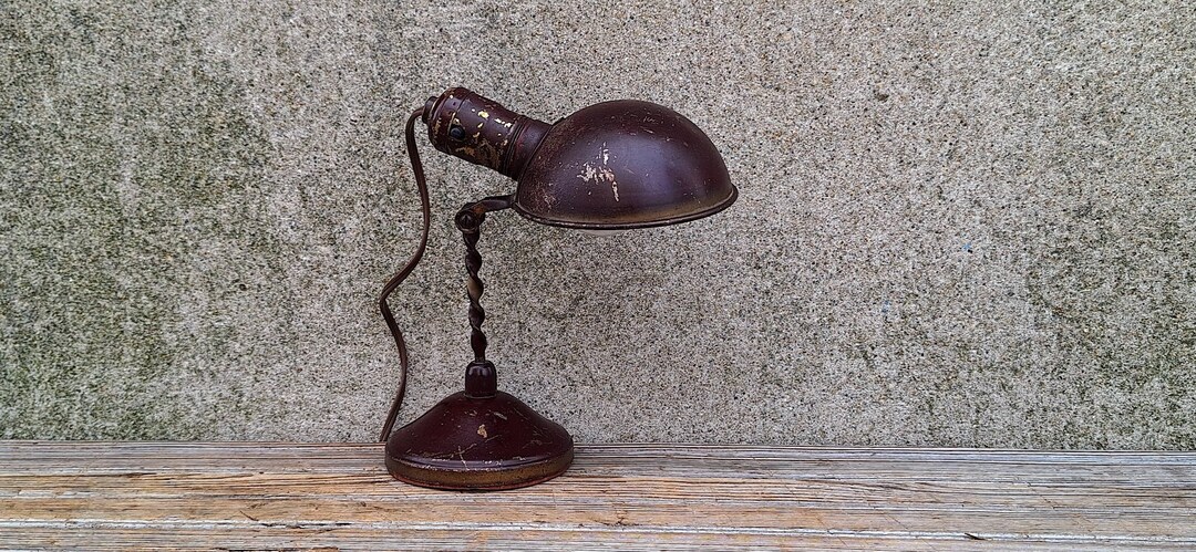 Vintage Industrial Articulating Double Joint Swivel Desk Work Task Lamp ...
