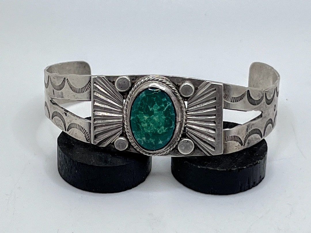 Vintage Navajo Native American Sterling Silver Silversmith Made Split ...
