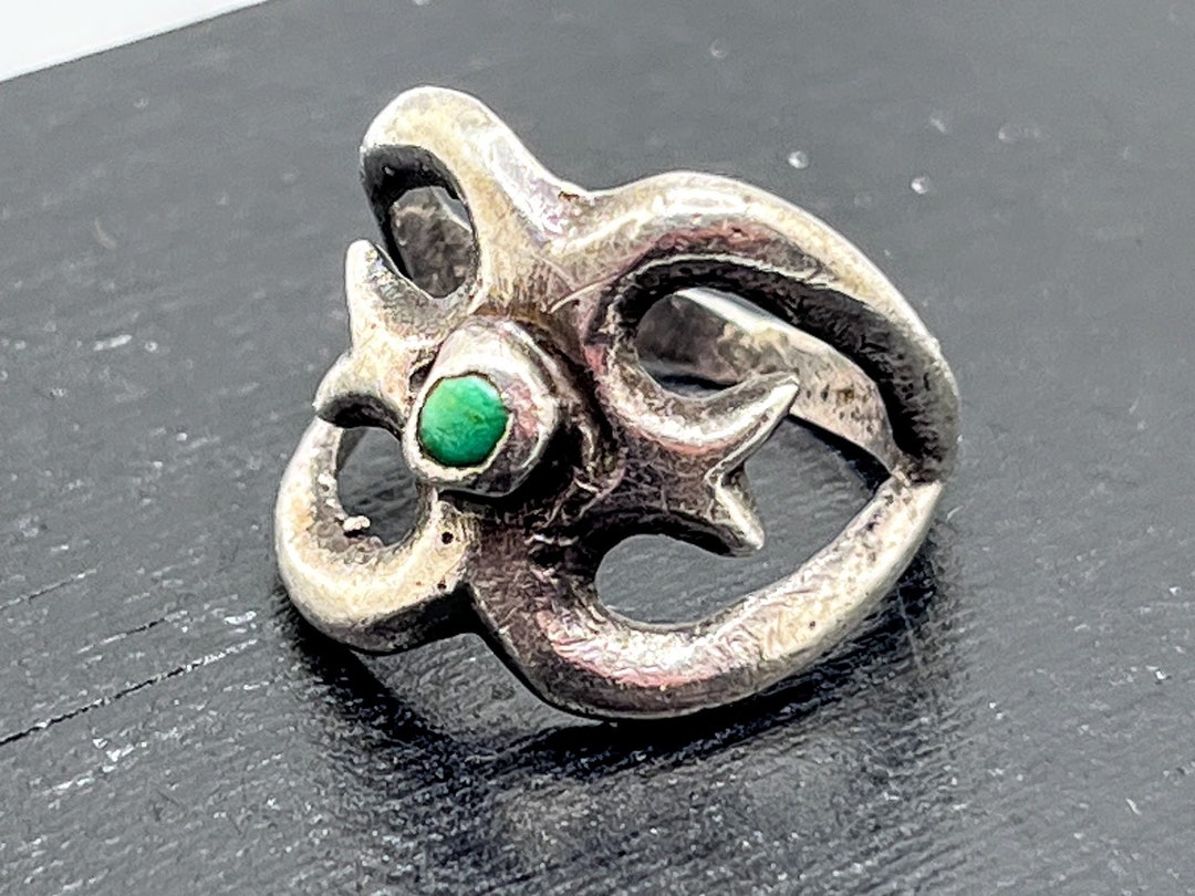 Vintage Old Pawn Navajo Native American Silversmith Made Tufa Sand Cast ...