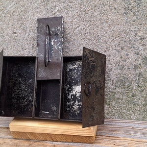 Antique 19th Century Tin Knocker Hand Made Three Compartment Cash Till ...