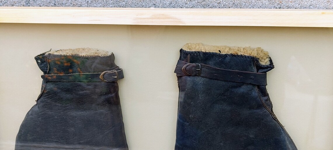 Vintage WWII Era A-2 Pilot Leather Wool Style Gunner Motorcycle Riding ...