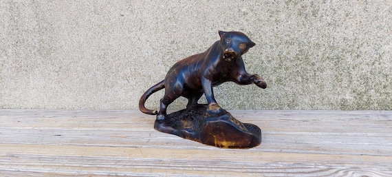 Vintage Mid Century Modern Stylized Panther Artist Made | Etsy