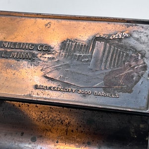 Antique 1910s Advertising Desk Caddy Storage Copper Flash Finish ...