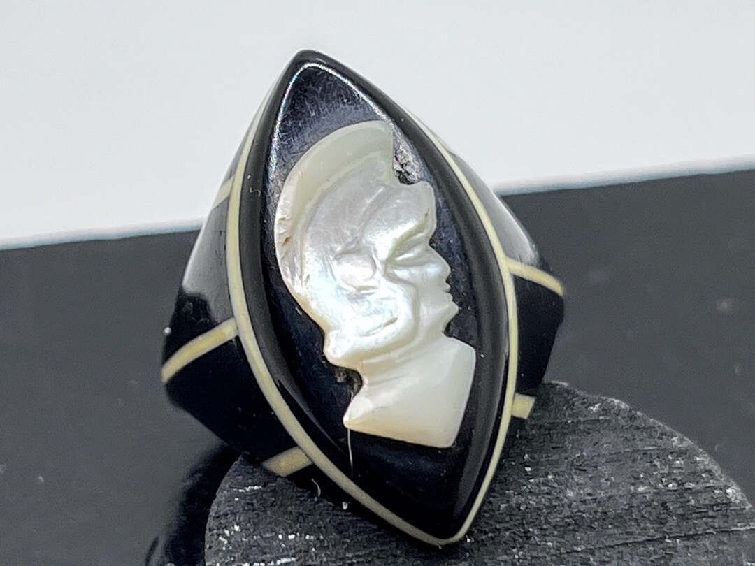 Art Deco Era WWII Era Hand Made Folk Art Celluloid Three Color Prison ...