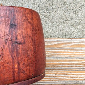 Antique 18th Century Staved Hand Carved Star and Symbol Mahogany Wood ...