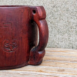 Antique 18th Century Staved Hand Carved Star and Symbol Mahogany Wood ...