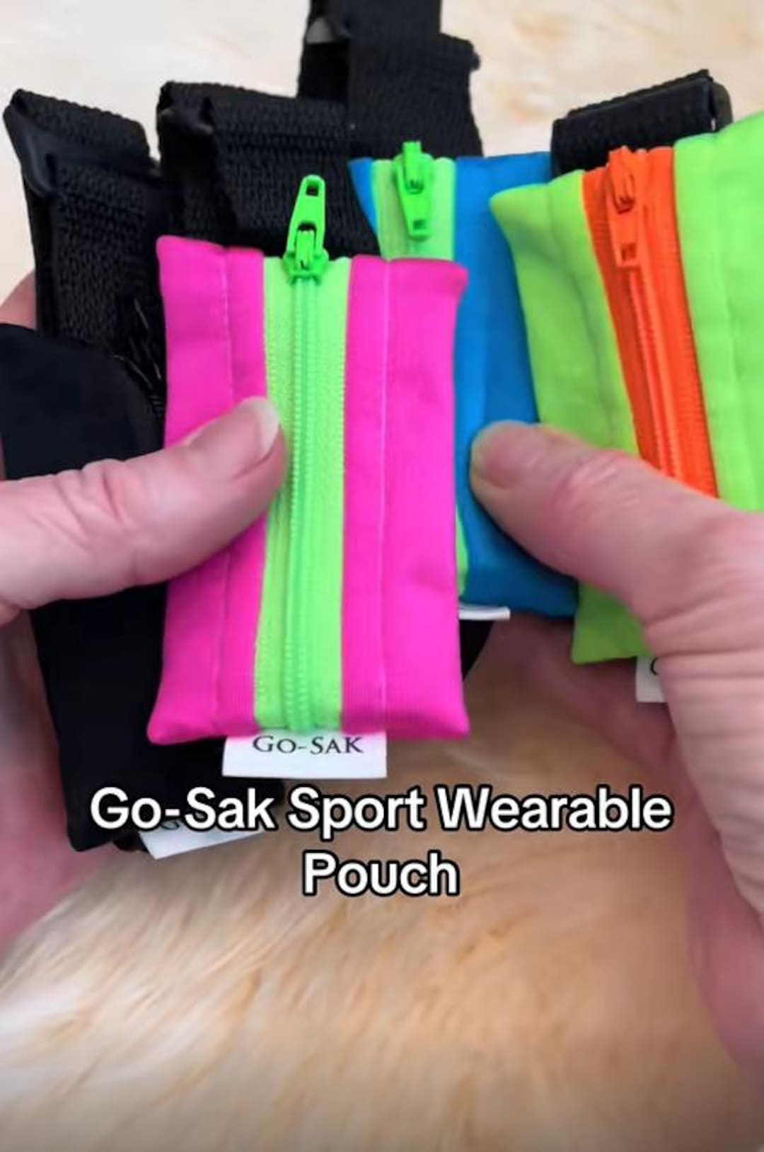 Go-sak Sport Wearable Zippered POUCH for Running, Walking, Biking ...