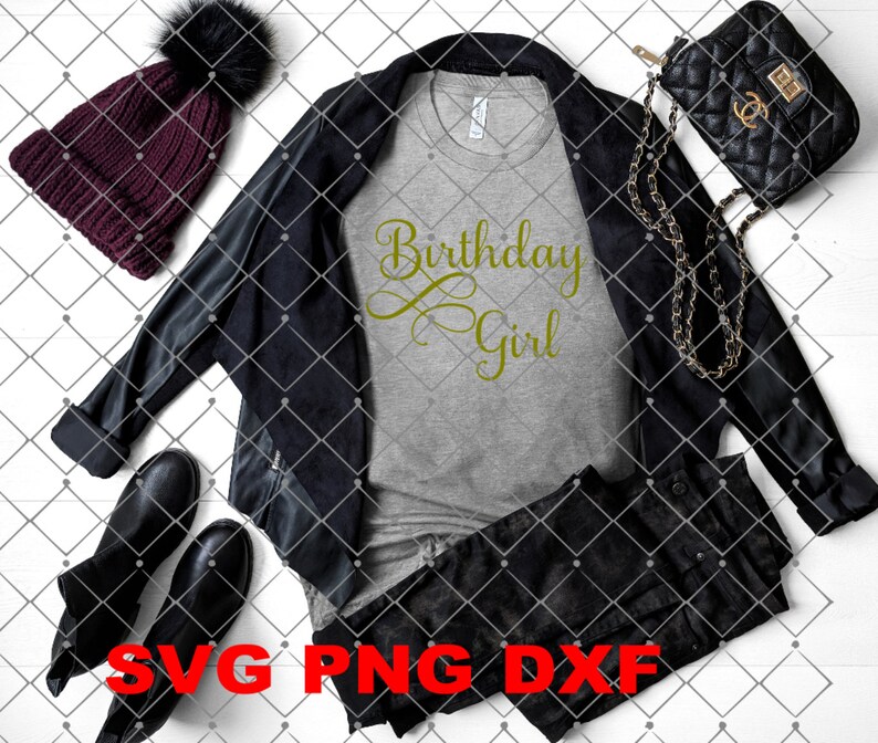Fancy Font Birthday Girl SVG File Birthday Saying SVG Png Dxf | Etsy