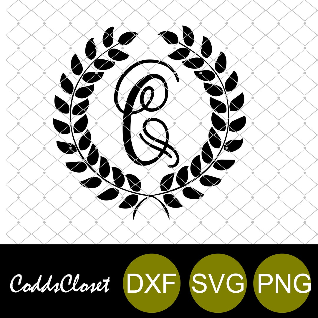 Letter C Monogram SVG Png Dxf File Instant Download Cutting Machine ...
