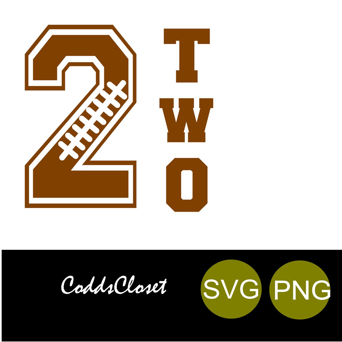 Football Number 2 Svg Png Two Svg Birthday One Dxf Football | Etsy