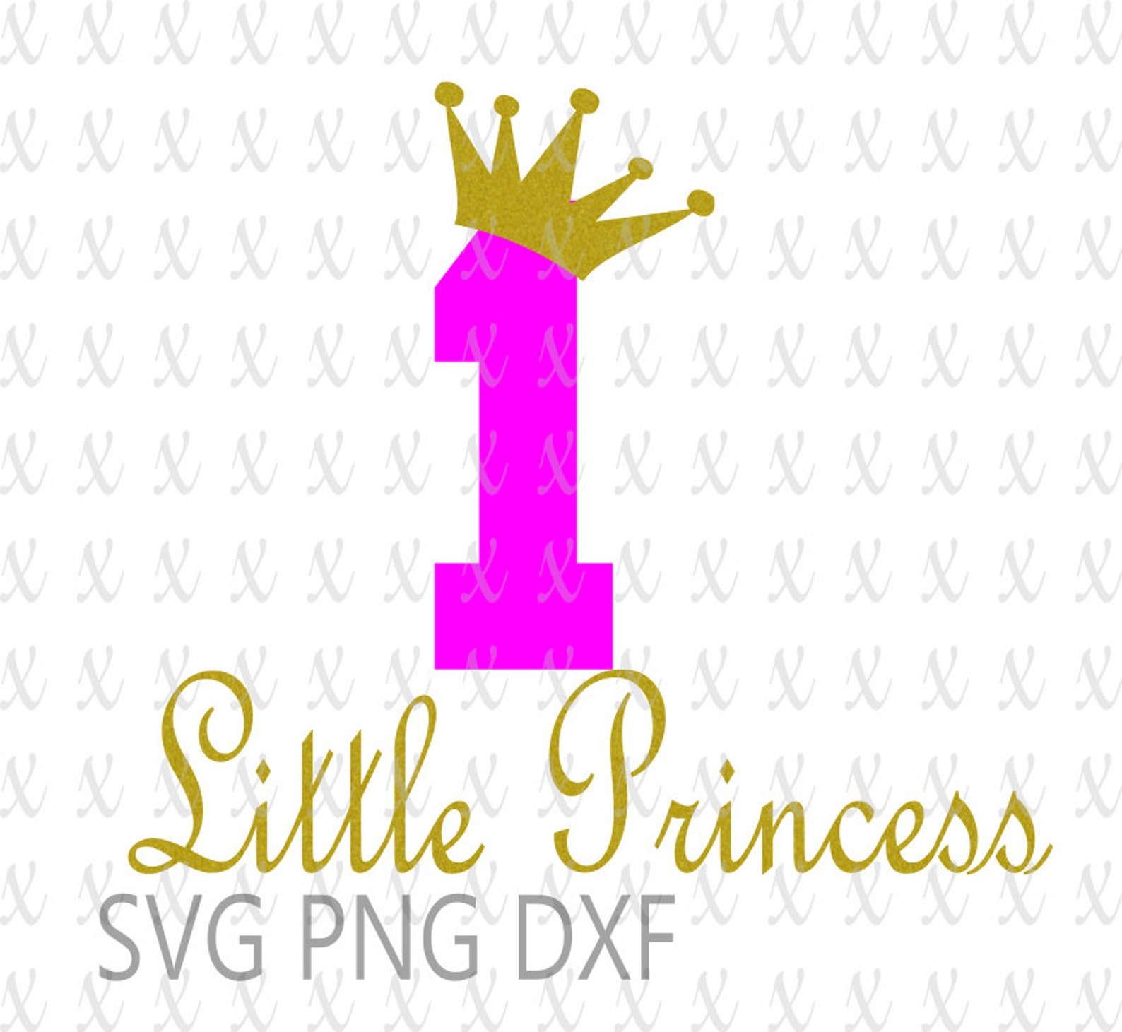Little Princess Number 1 With Crown Birthday Svg Cutting File - Etsy