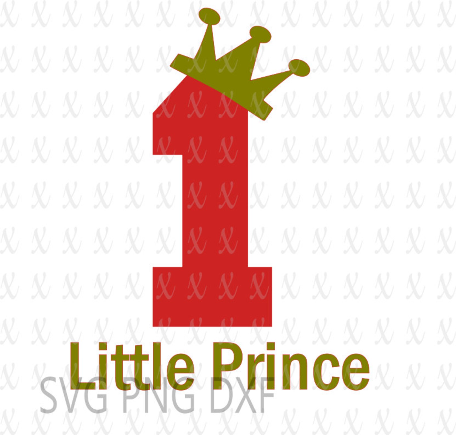 Little Prince Number 1 With Crown Birthday Svg Cutting File | Etsy
