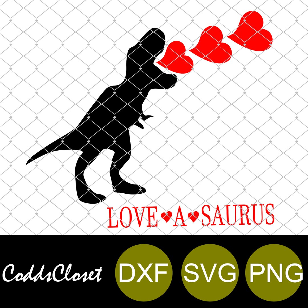 Dinosaur Svg Valentine Dinosaur Cut File Loveasaurus Heart Svg Svg ...
