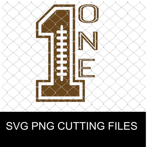 Football Number 1 Svg Png One Svg Birthday One Dxf Football - Etsy ...
