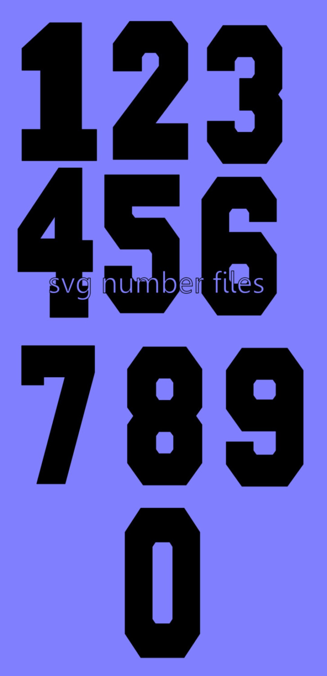 Old School Style Number 0-9 SVG PNG DXF File Instant Download Cutting ...