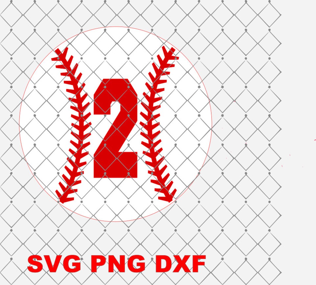 Number 2 Baseball Birthday Svg Png Dxf Cutting File Instant Download ...